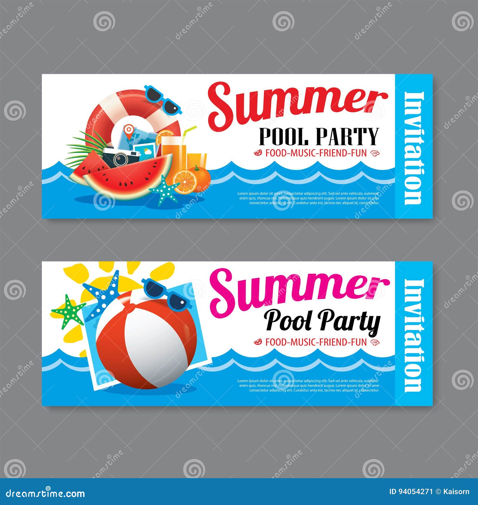 Summer Pool Party Vector 3d Isometric Illustration Summer Vacation In