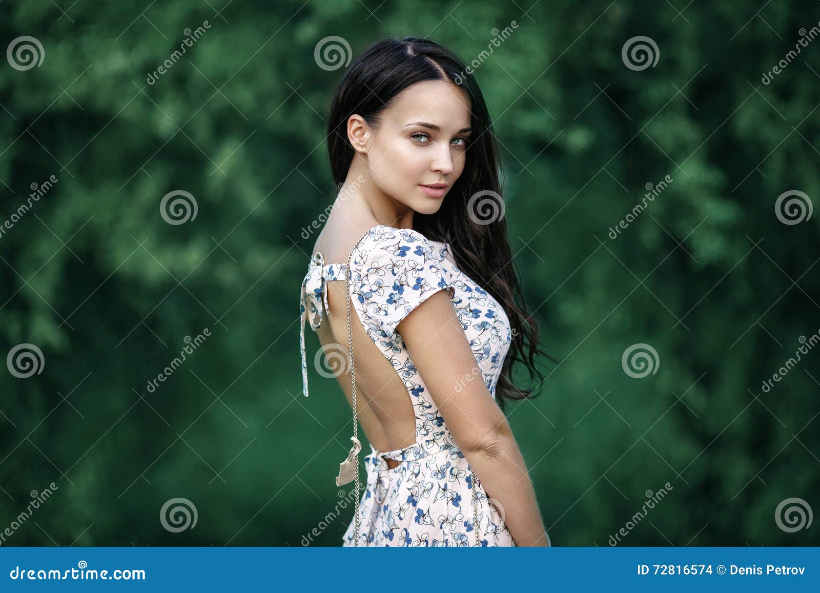 Summer Portrait of a Beautiful Girl Stock Photo - Image of yellow ...