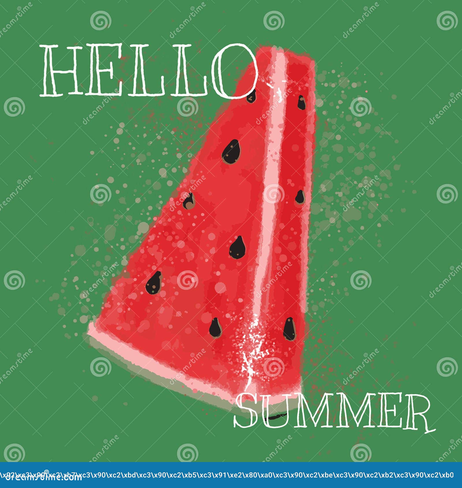 Bright Hello Summer Script Amidst A Lively Arrangement Of Tropical ...