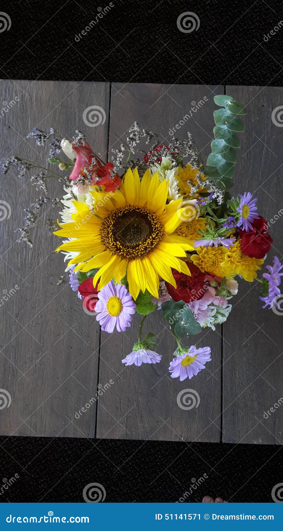Summer posy stock image. Image of pink, purple, yellow - 51141571