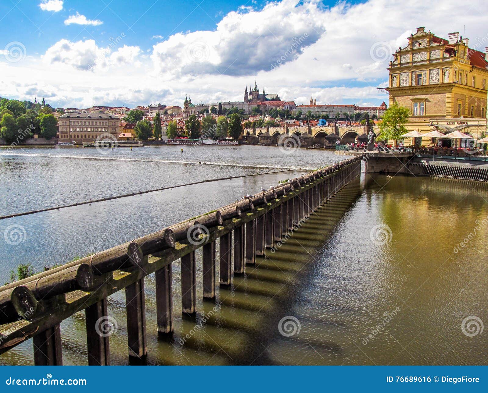 Summer in Prague editorial photo. Image of river, awesome - 76689616