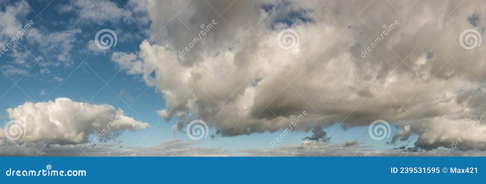 Summer Rain Clouds Mass in Blue Sky Stock Image - Image of storm ...
