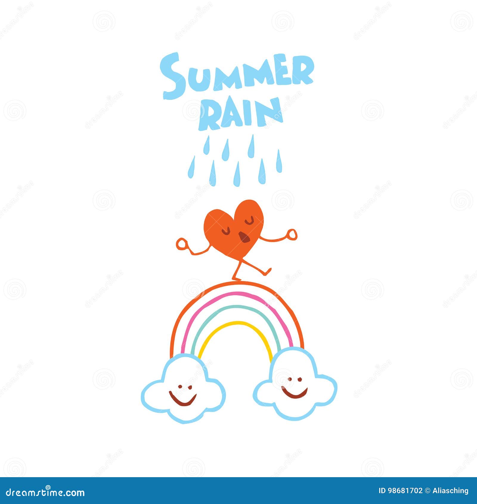 Summer Rain In Tropic Jungle Palm Trees Rainforest. Landscape With Rain ...