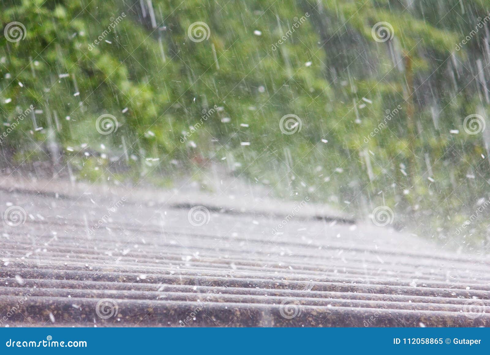 Summer rain with hail stock image. Image of horizontal - 112058865
