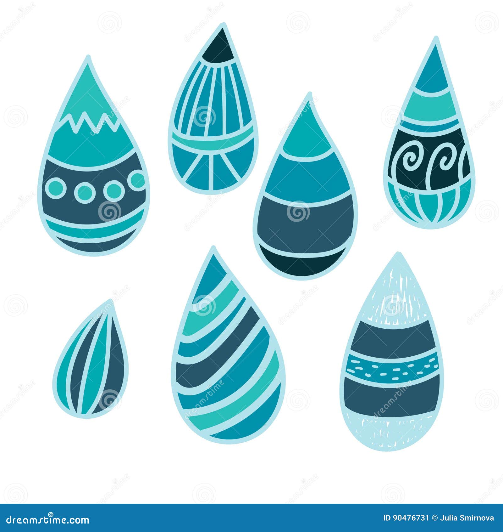 Summer rain stock vector. Illustration of cute, autumn - 90476731