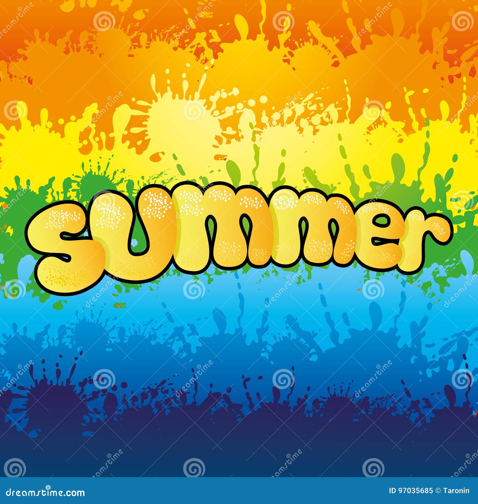 Summer rainbow of color. stock vector. Illustration of advertisement ...