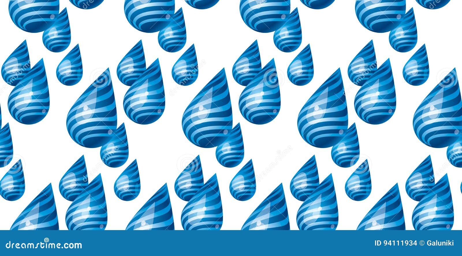 Summer Raindrop Concept Seamless Pattern. Stock Vector - Illustration ...