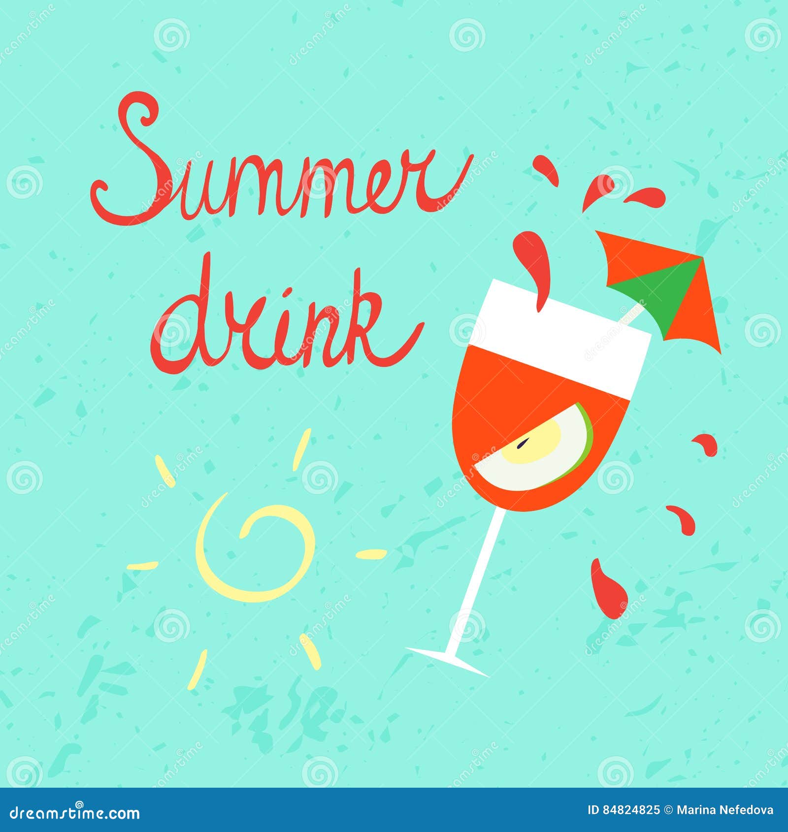 Summer refreshing drink stock illustration. Illustration of fresh ...