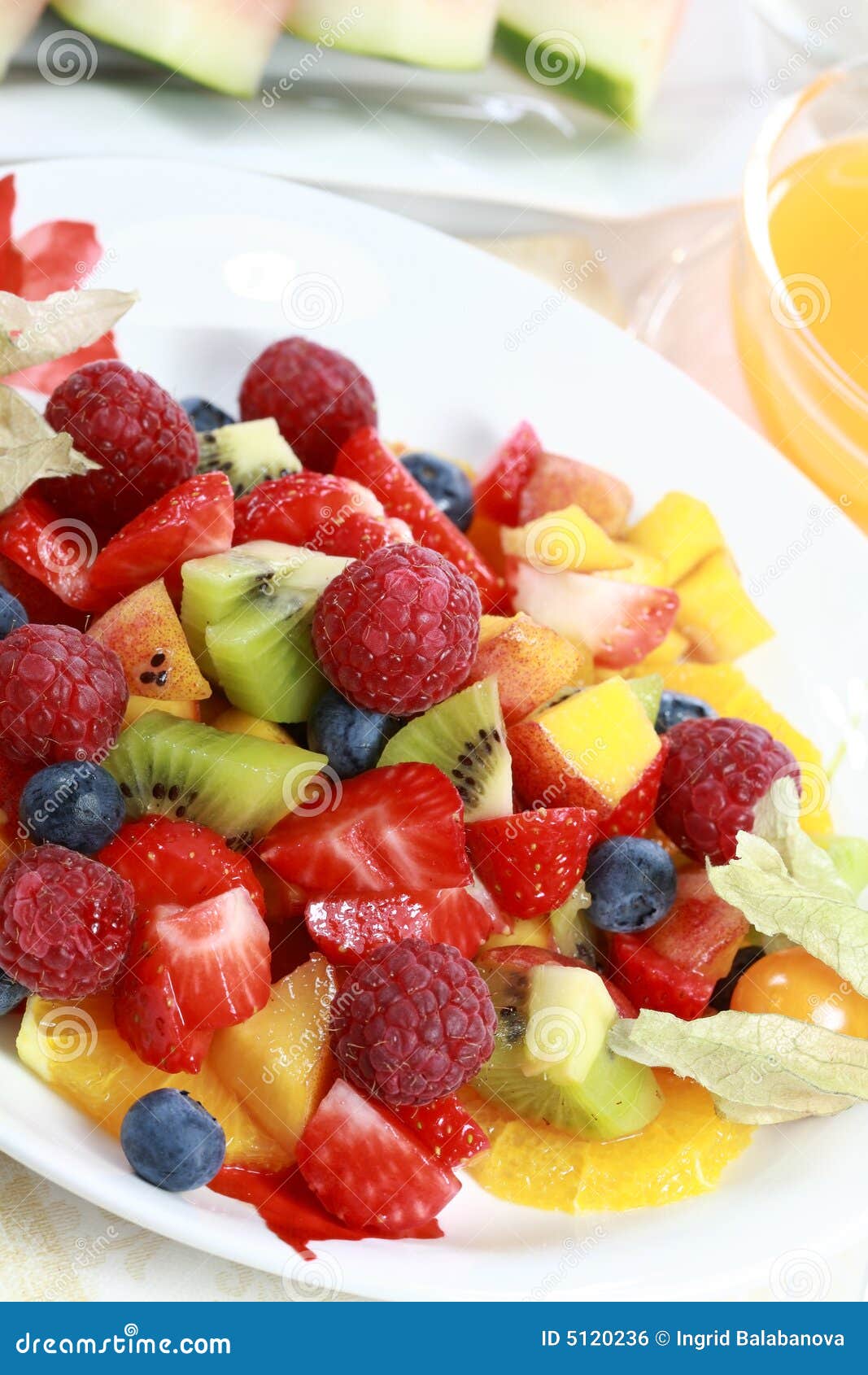 Summer Refreshment - Fruit Salad Stock Photo - Image of fresh, dieting ...