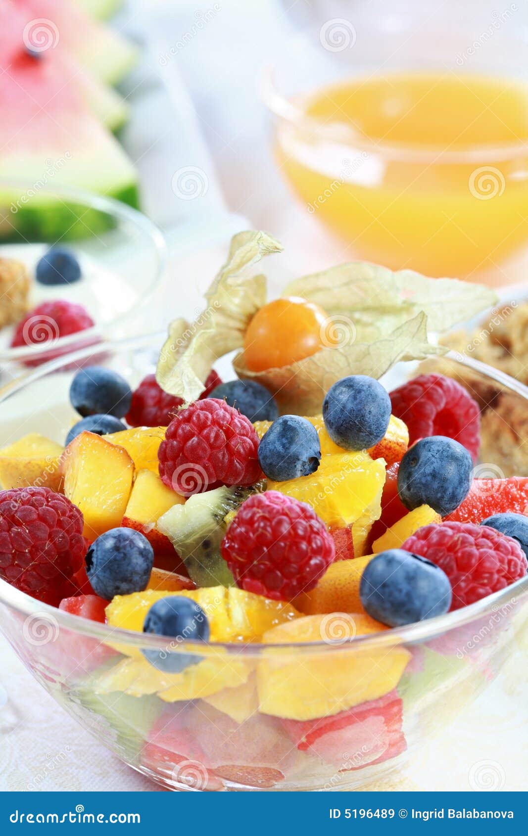 Summer Refreshment - Fruit Salad Stock Image - Image of fruity, lunch ...