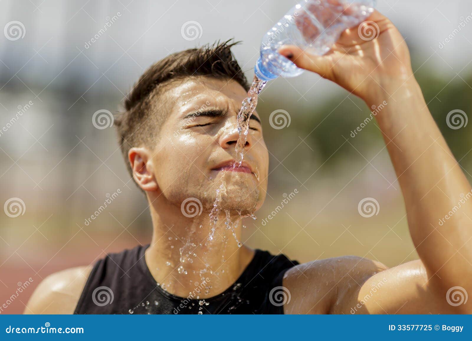 Summer refreshment stock image. Image of muscular, active - 33577725