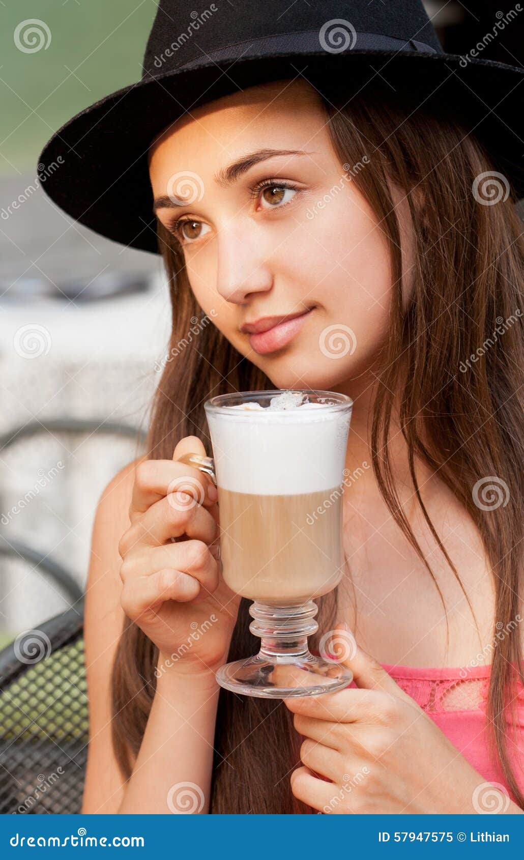Summer refreshments. stock image. Image of away, cappuccino - 57947575