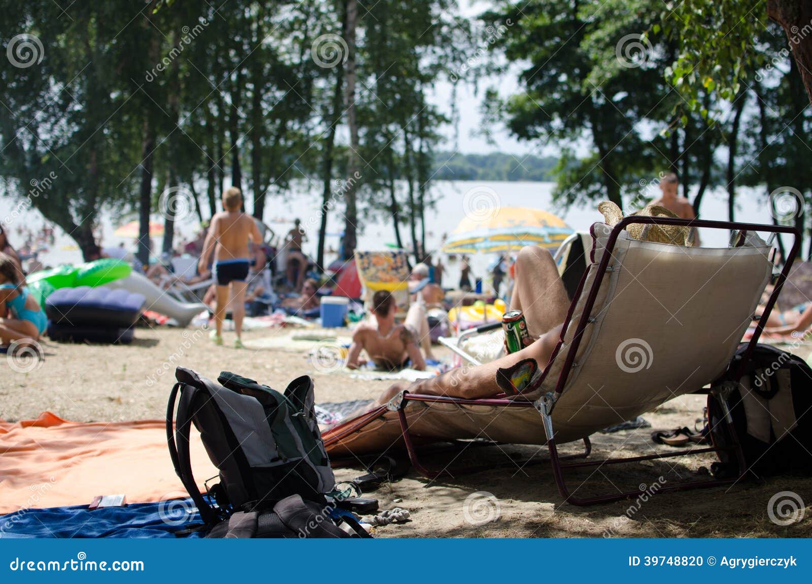 Summer relax stock photo. Image of swimming, trees, relax - 39748820