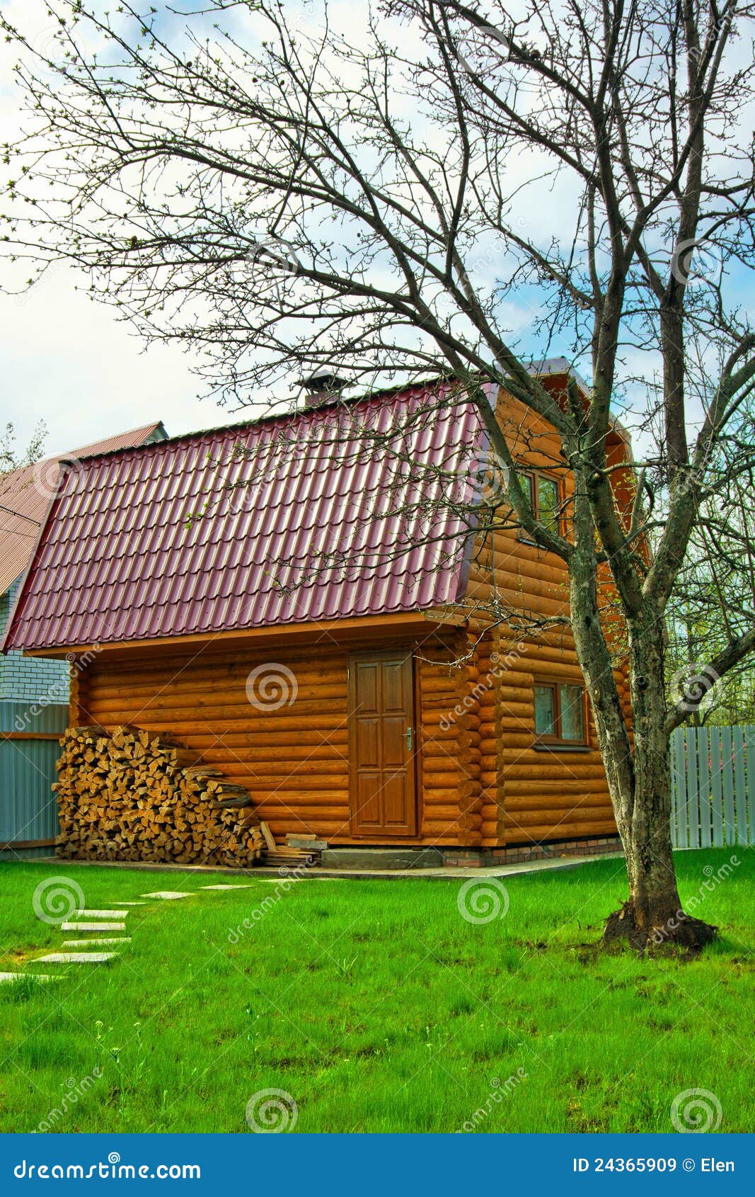 Summer Residence during a Spring Season Stock Image - Image of wooden ...