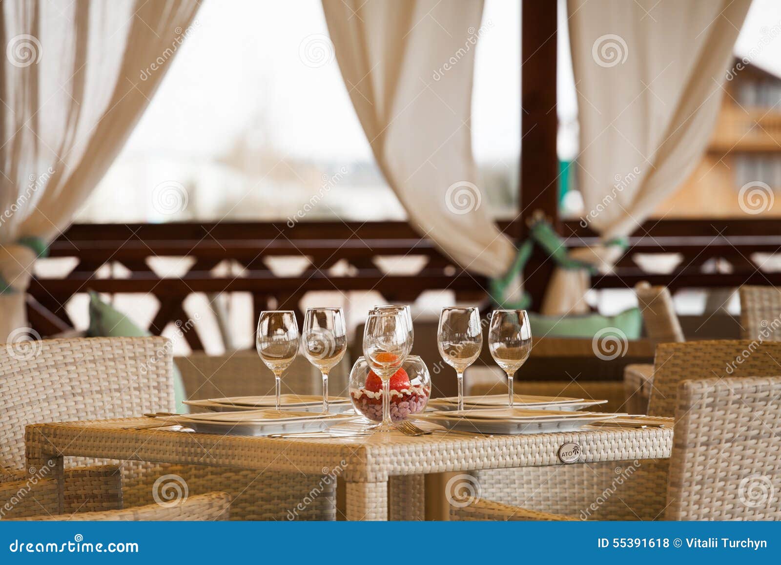 Summer restaurant terrace stock photo. Image of caprese - 55391618