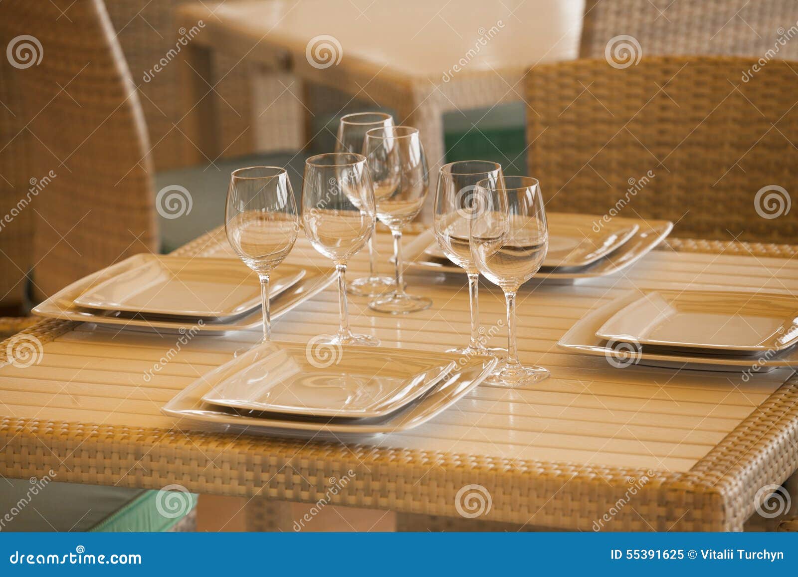 Summer restaurant terrace stock image. Image of dish - 55391625
