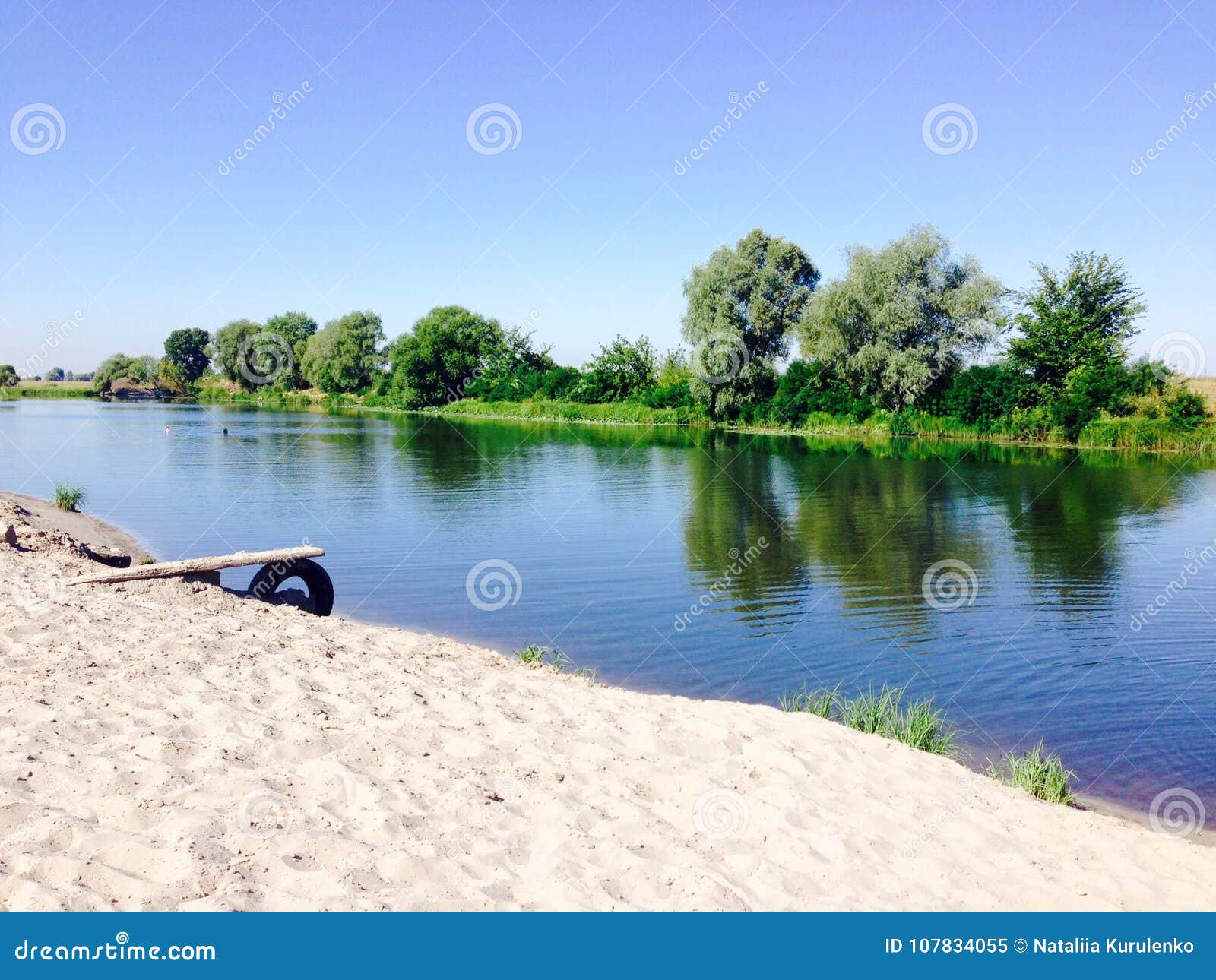 Summer river stock image. Image of river, blue, nature - 107834055