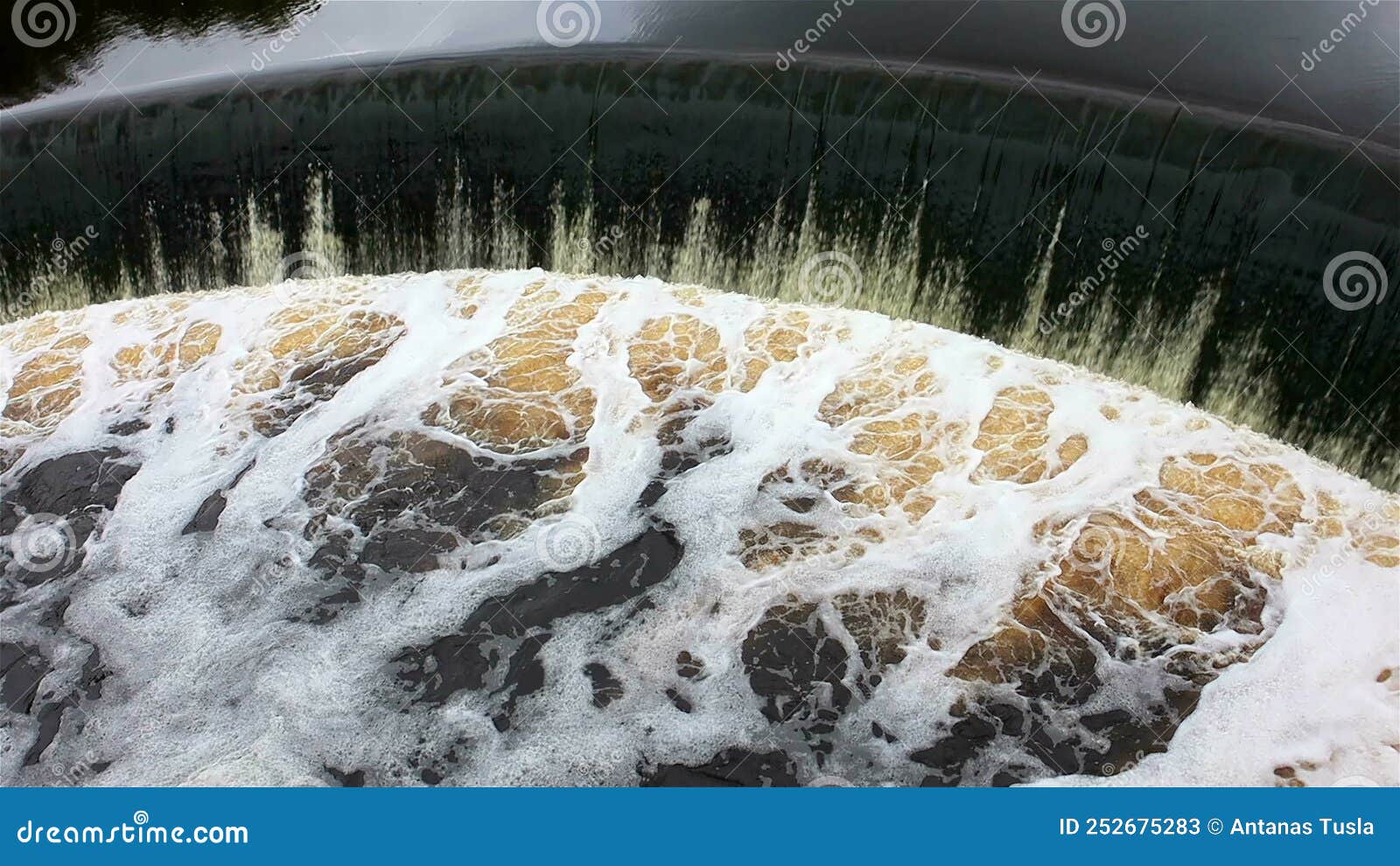 Water Falling Down from the Dam Stock Video - Video of flow, summer ...