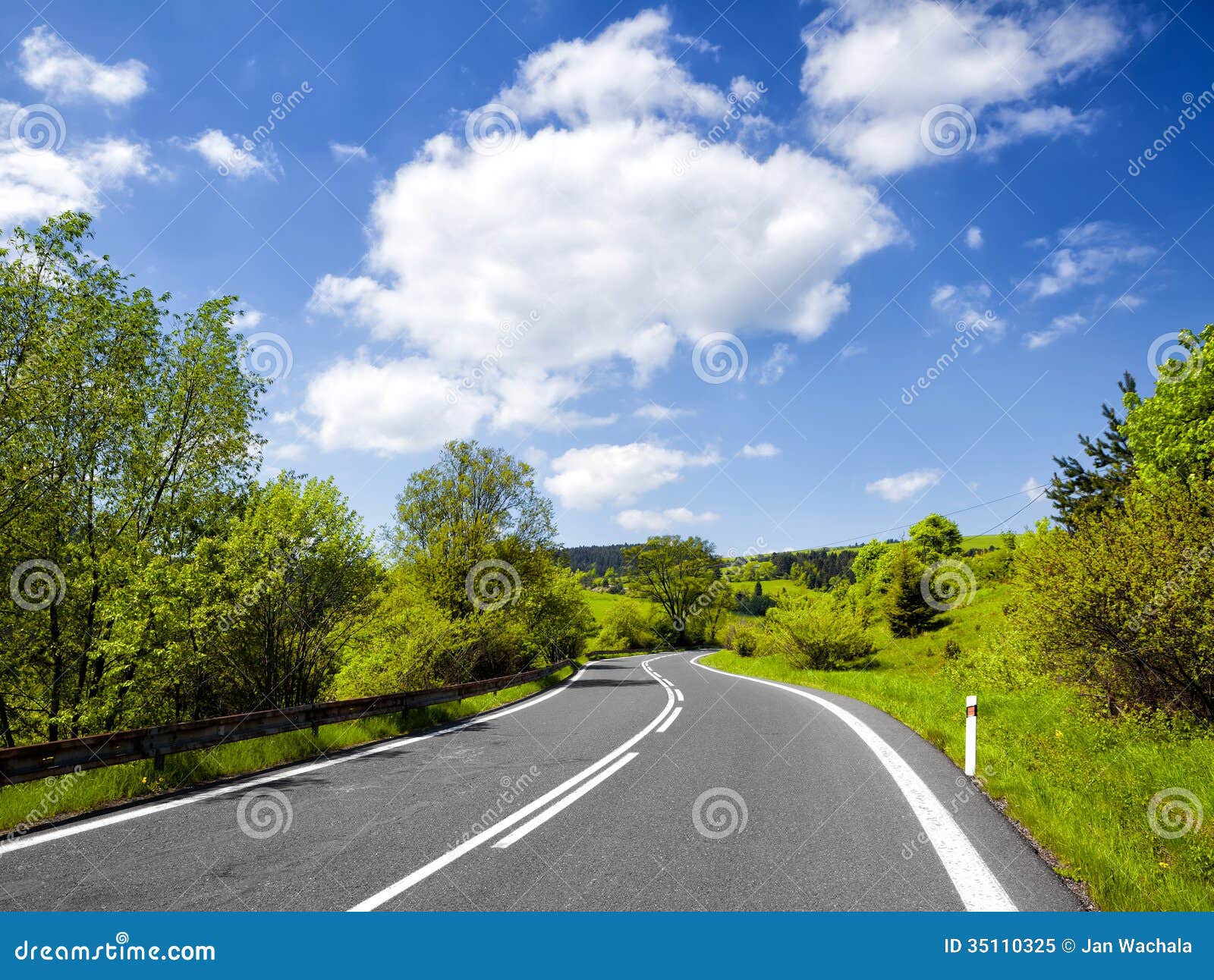 Summer road stock image. Image of cloudy, drive, country - 35110325