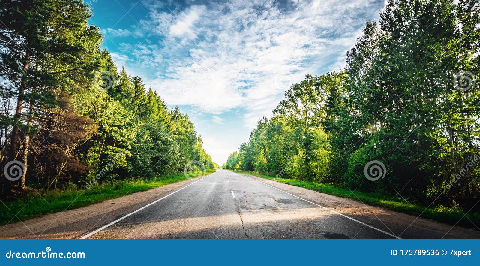 Summer Road Outdoor Landscape Stock Photo - Image of move, asphalt ...
