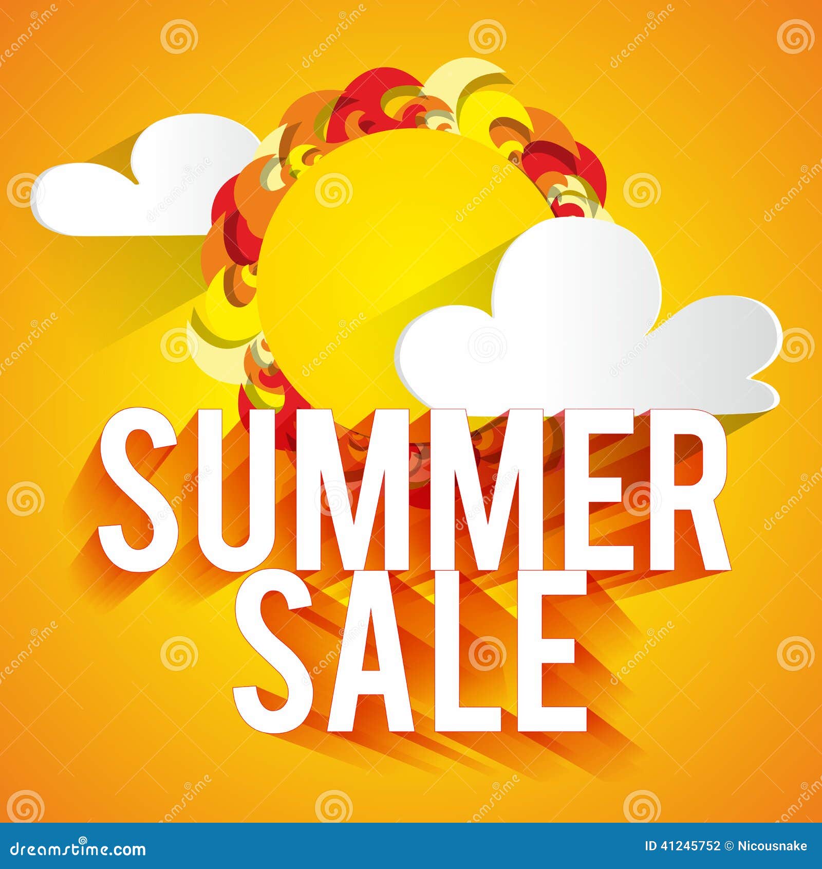 Summer Sale Background stock vector. Illustration of purchase - 41245752