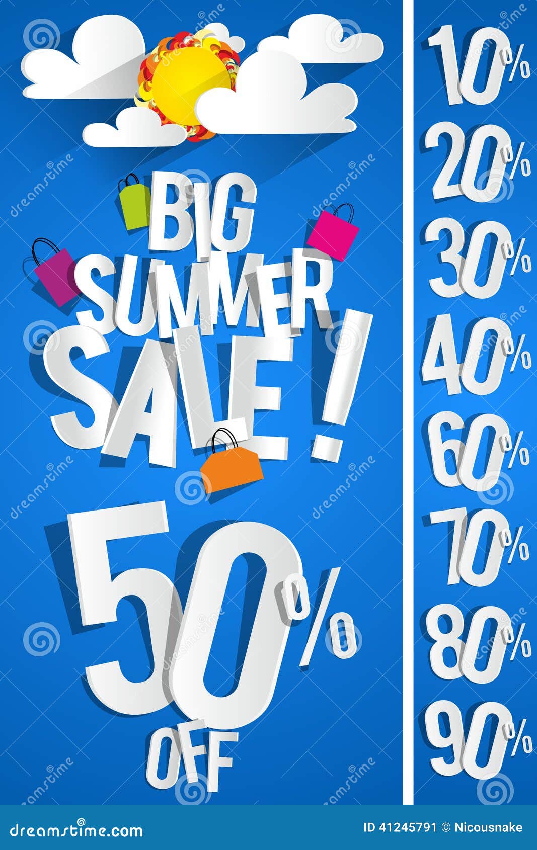 Summer Sale Background stock vector. Illustration of market - 41245791