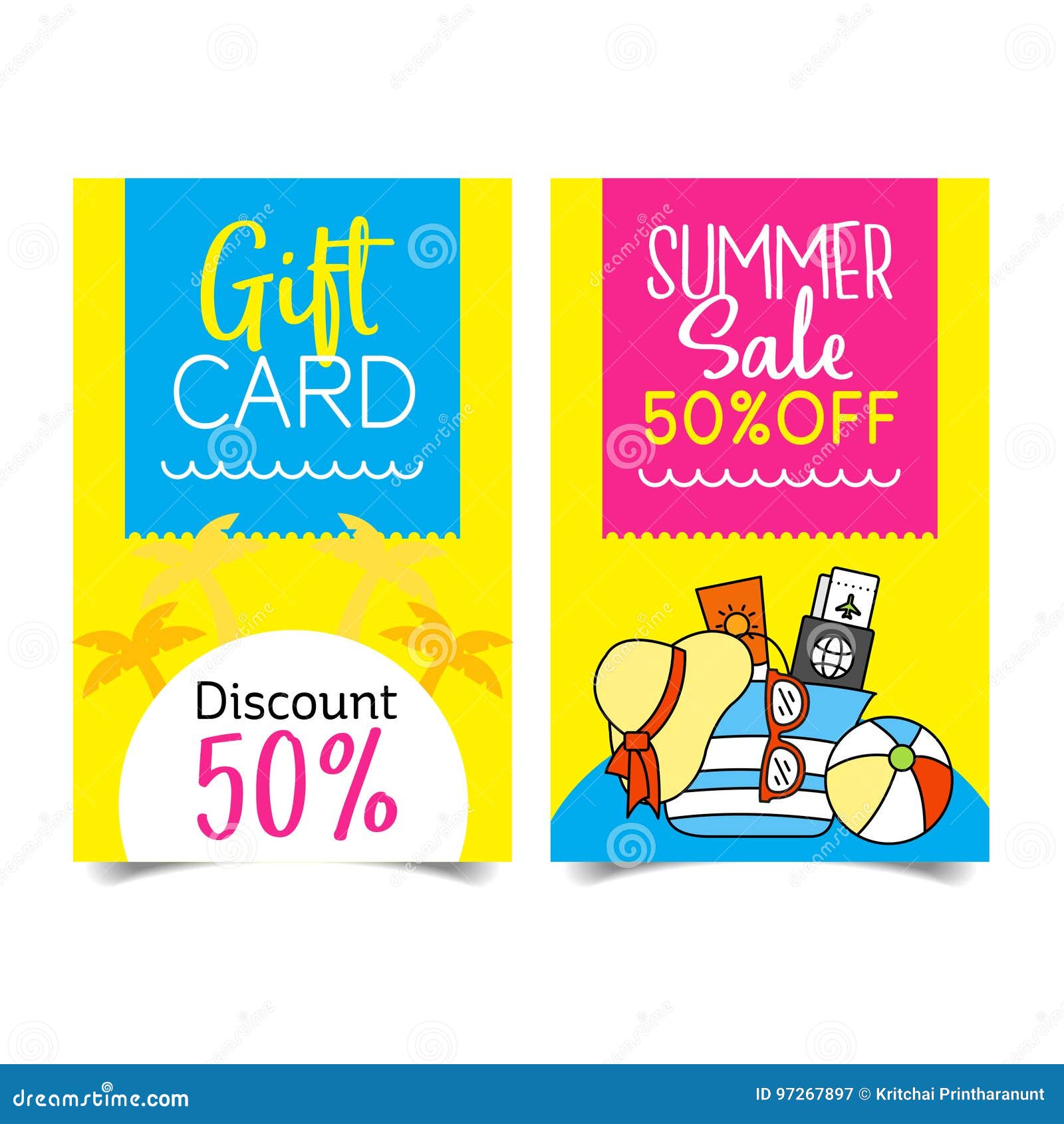 Summer Sale coupon. stock illustration. Illustration of season - 97267897