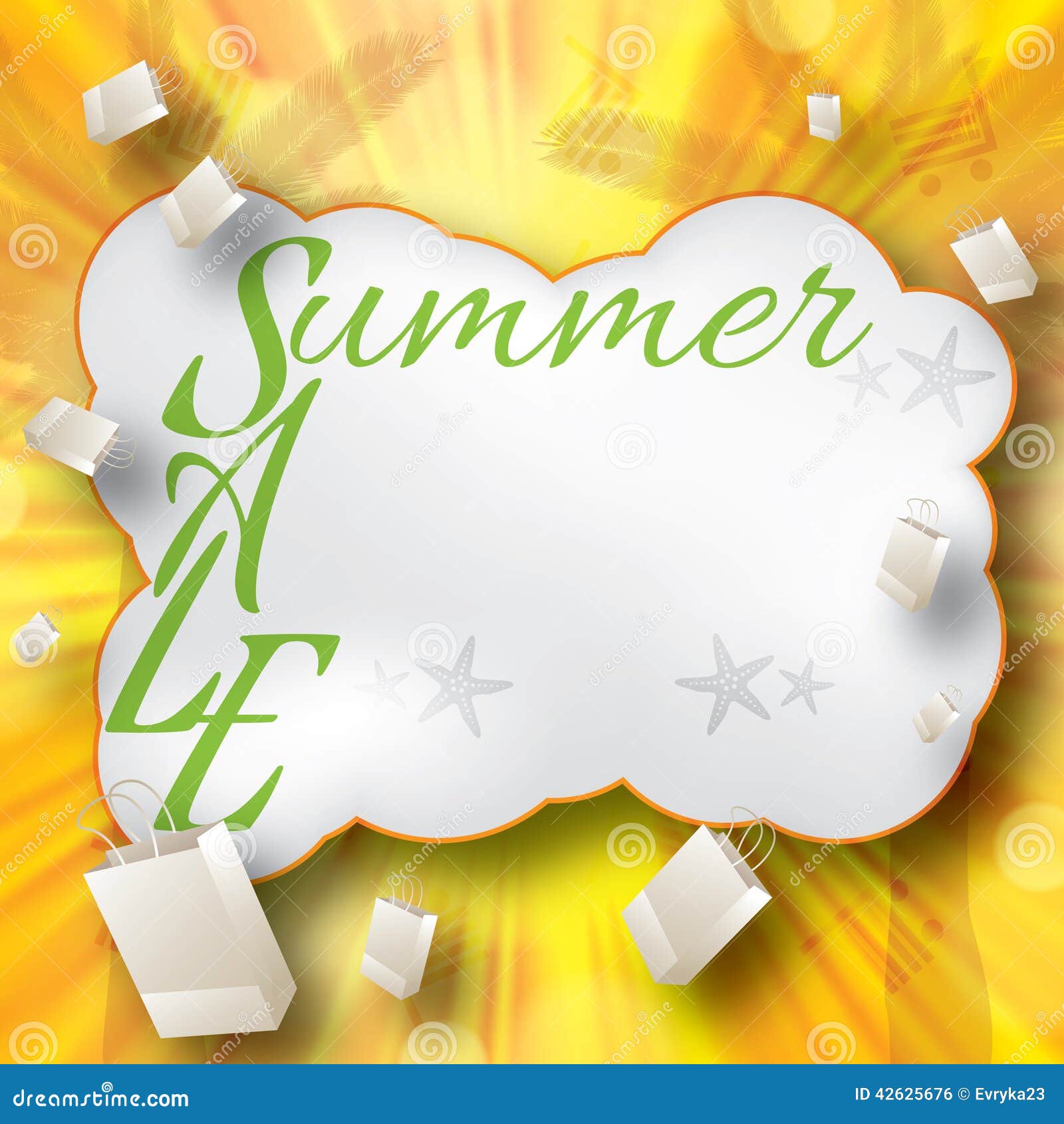 Summer Sale Creative Design Template Stock Vector - Illustration of ...