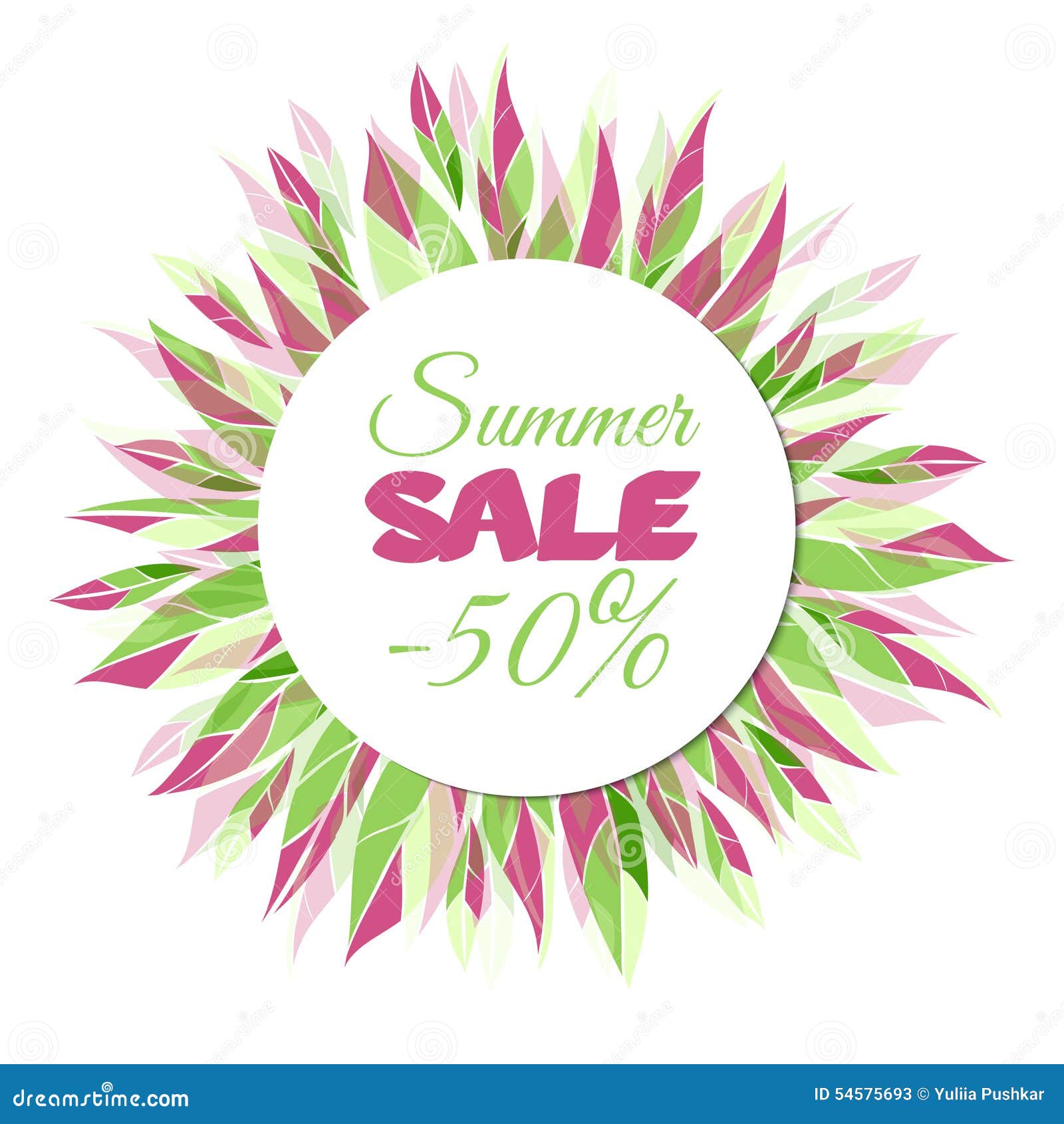 Summer sale floral frame stock vector. Illustration of organic - 54575693