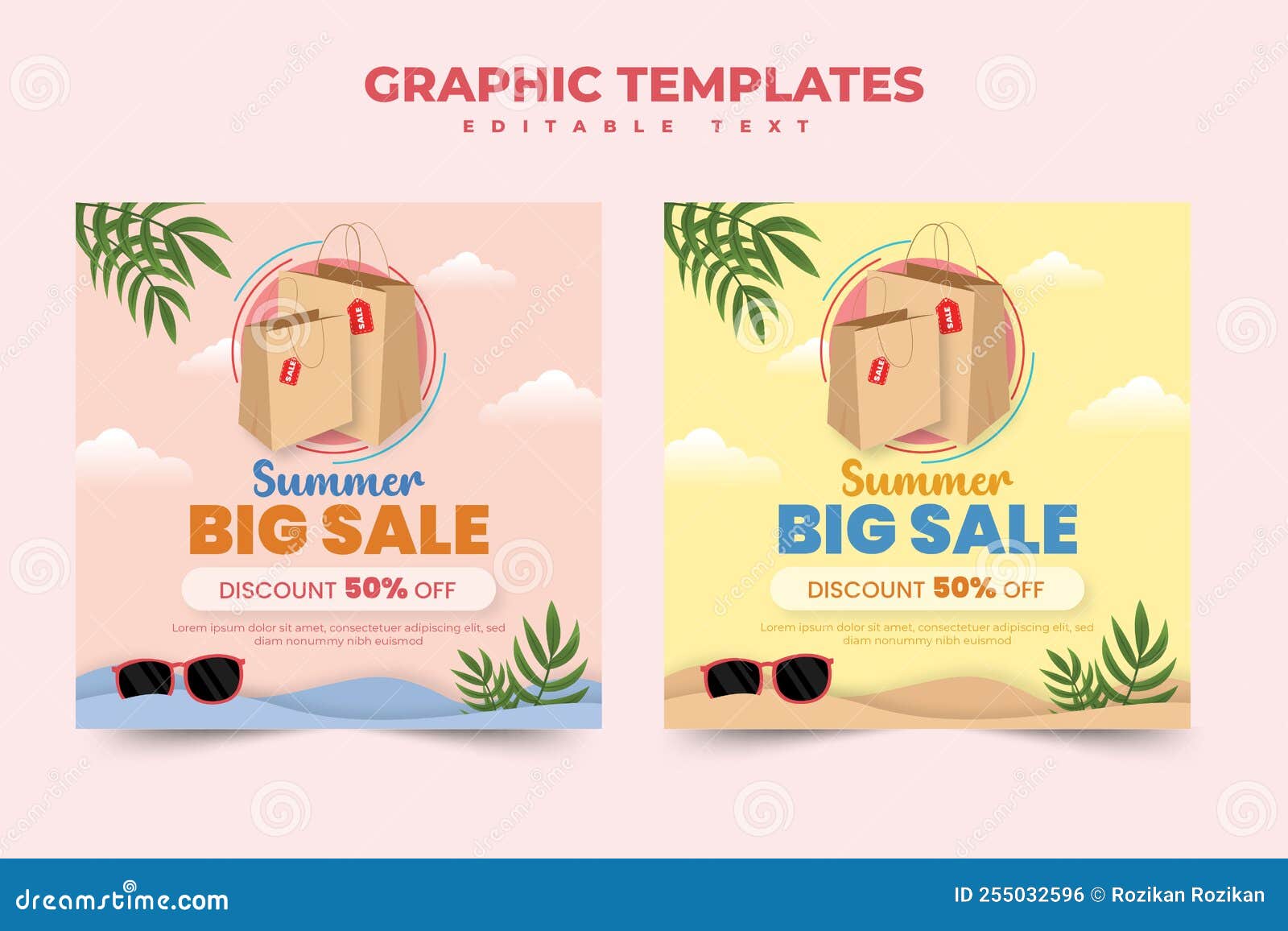 Summer Sale Graphic Template Stock Vector - Illustration of sale ...