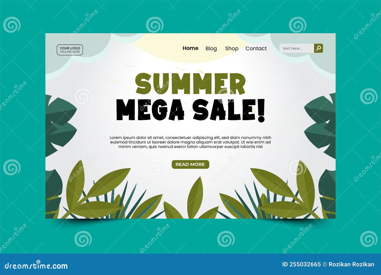 Summer Sale Graphic Template Stock Vector - Illustration of text, flier ...