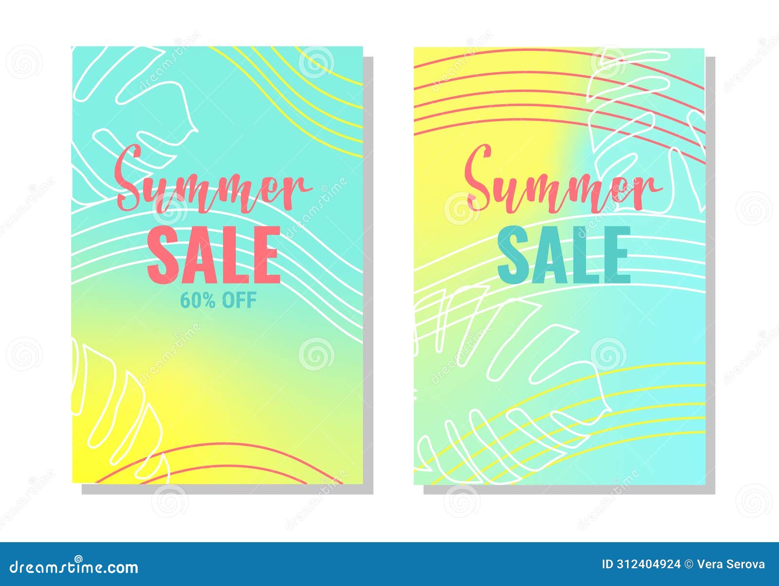 Summer Sale Layout Template for Banner Coupon. Stock Vector ...