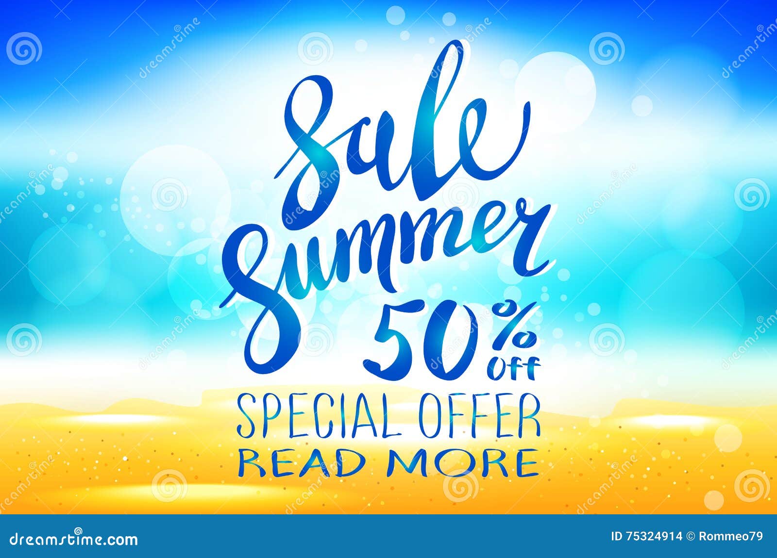 Summer Sale Marketing Template with Copy Space. EPS10 Vector Stock ...