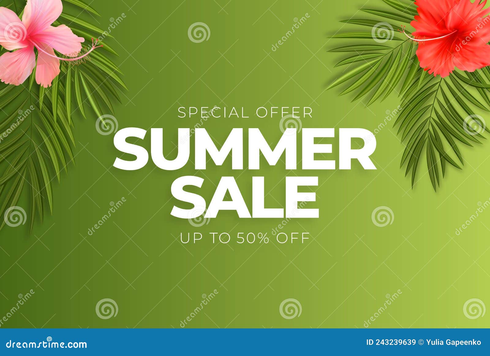 Summer Sale Natural Promotion. Vector Illustration. EPS10 Stock Vector ...
