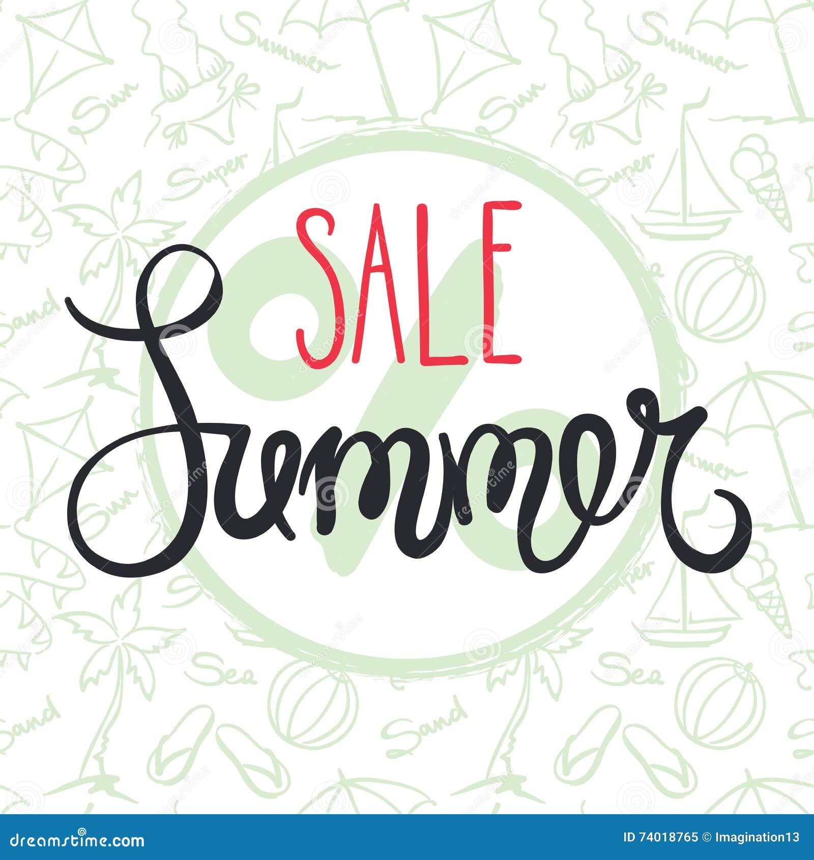 Summer sale stock vector. Illustration of purchases, season - 74018765