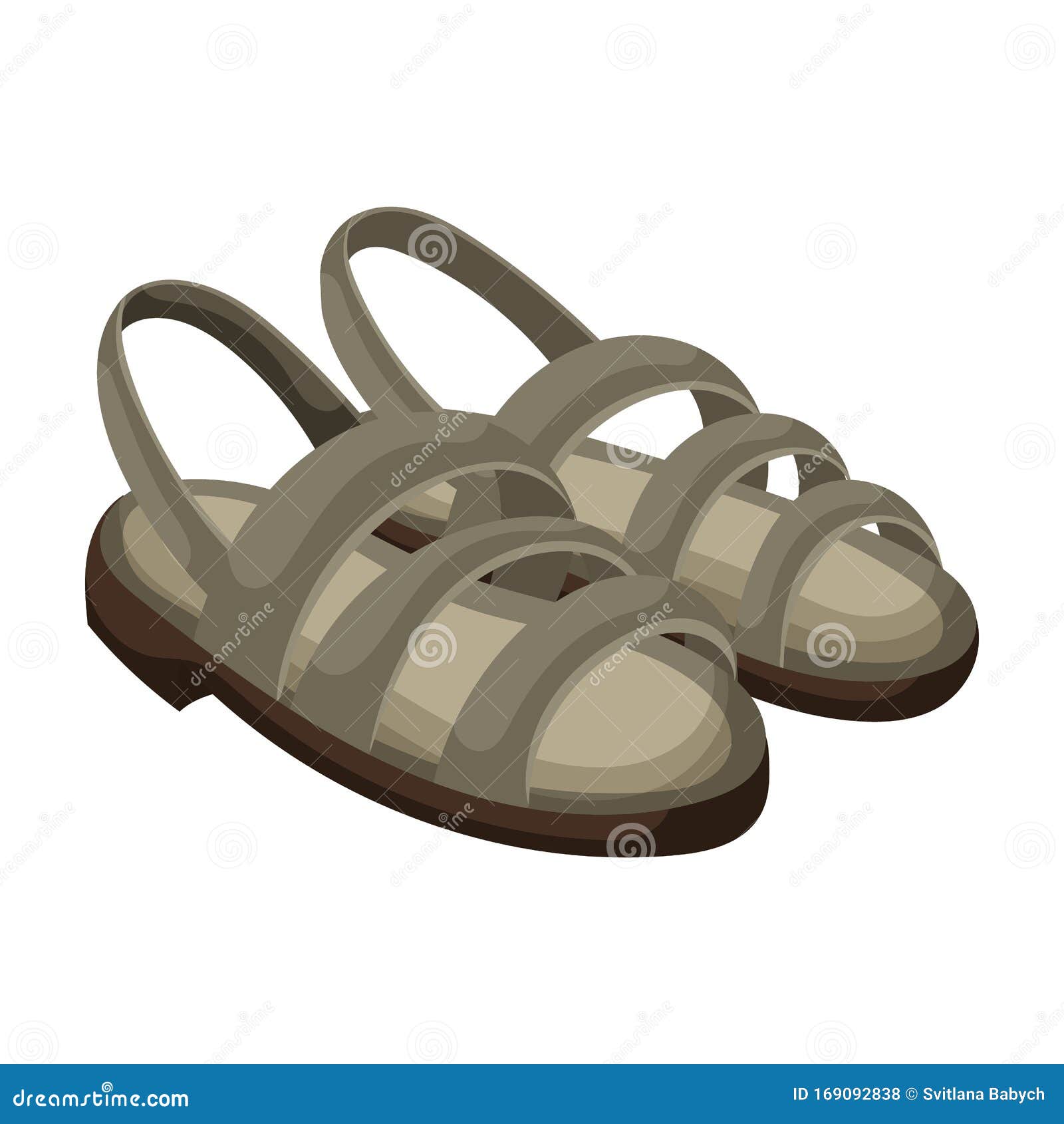 Summer Sandal Vector Icon.Cartoon Vector Icon Isolated on White ...
