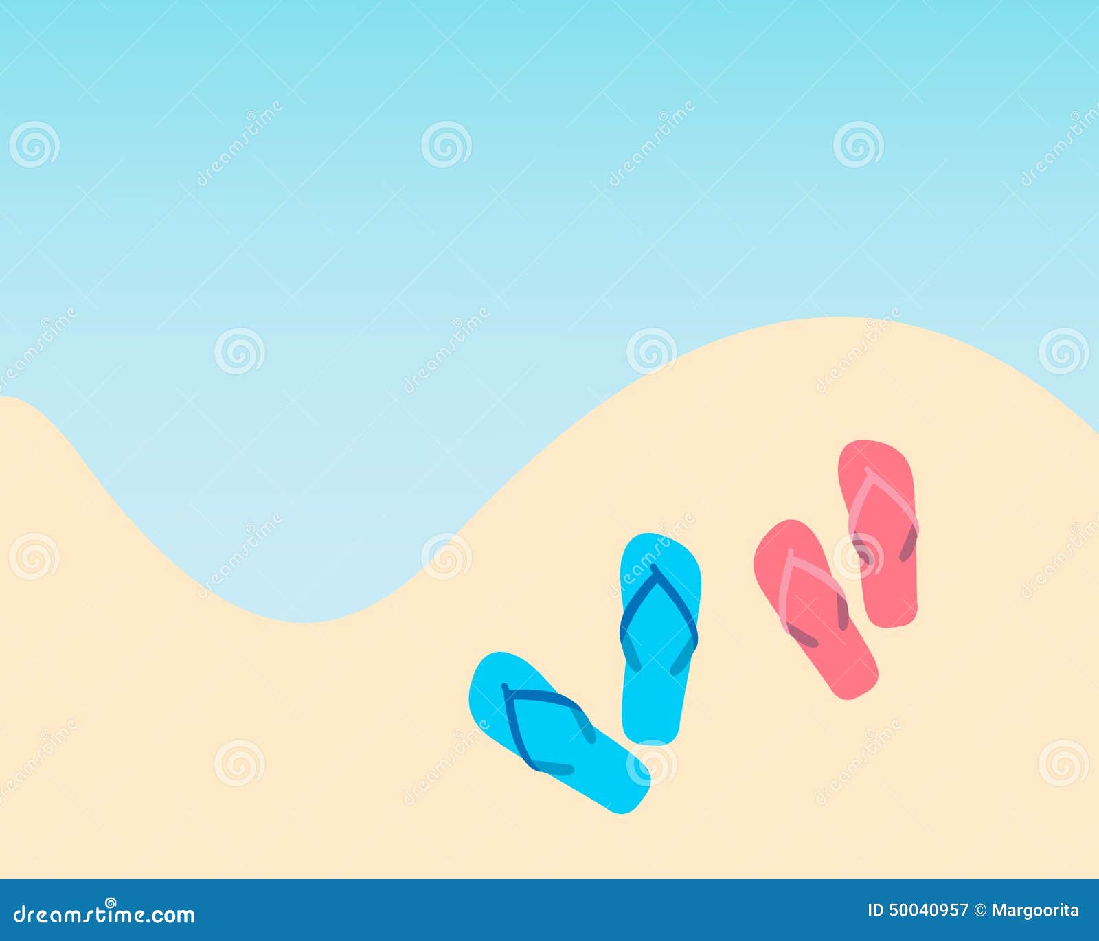 Summer sandy beach stock vector. Illustration of vacation - 50040957