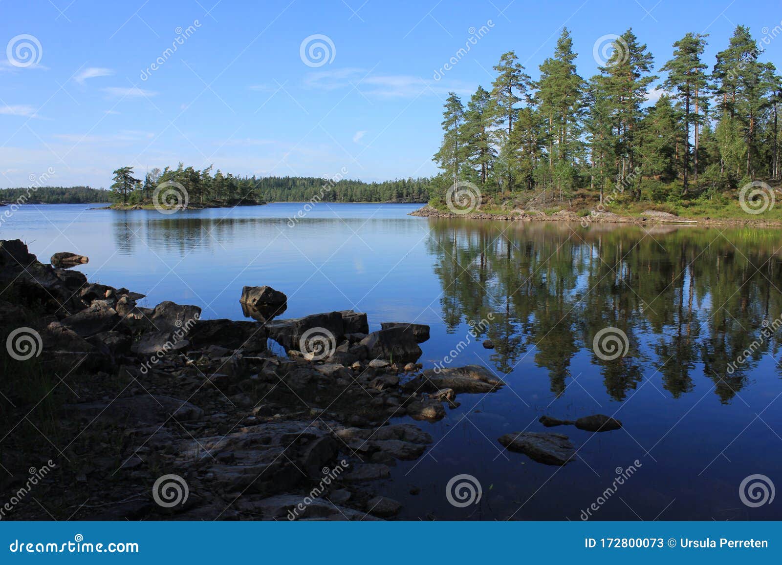 Summer Scene in Dalsland, Sweden Stock Image - Image of green, scene ...