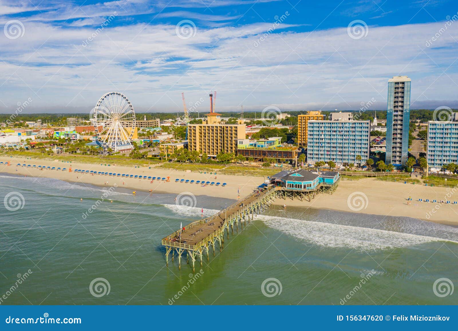 Summer Scene in Myrtle Beach SC USA Stock Photo - Image of aerial ...