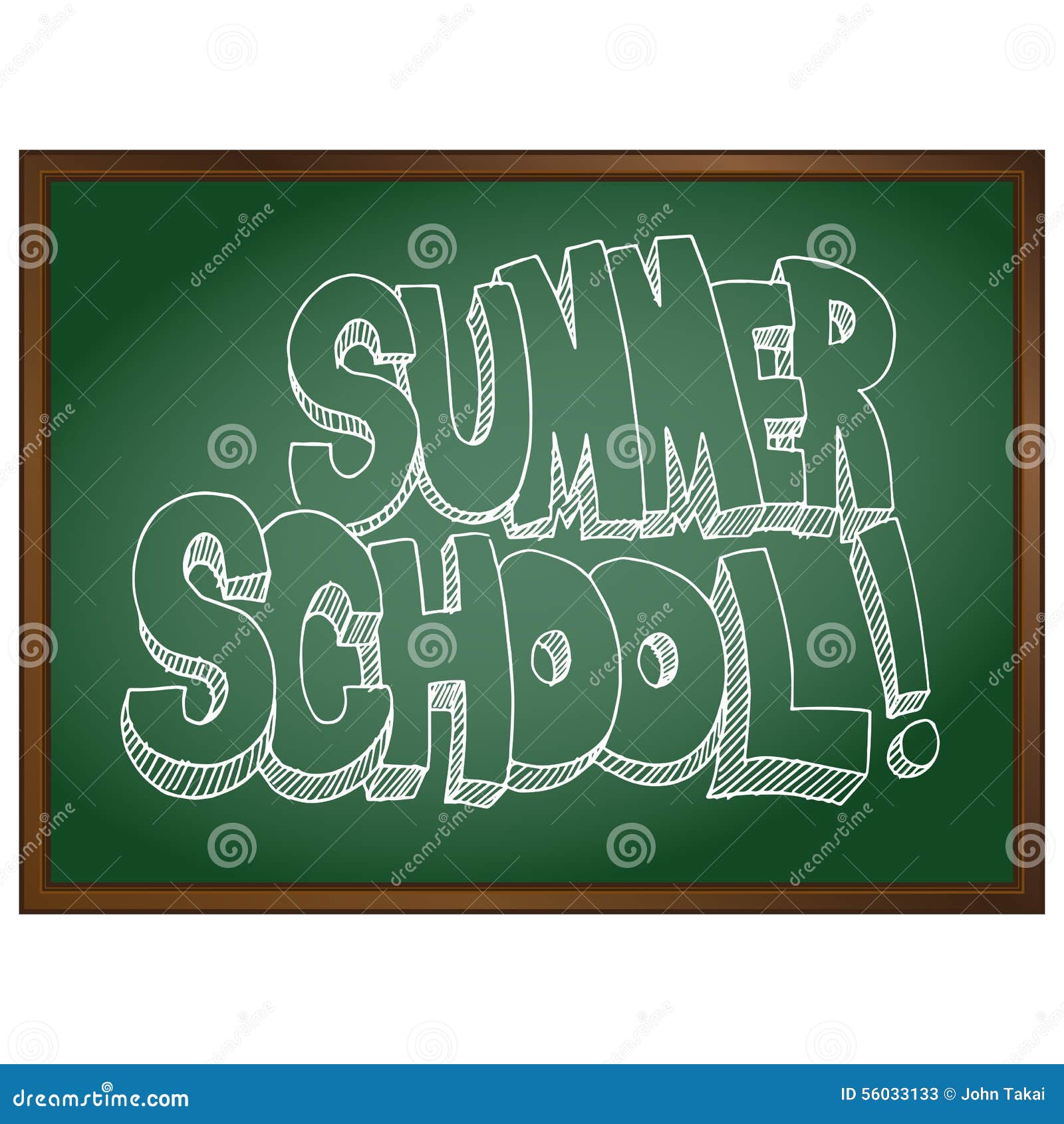 Summer School Chalkboard stock vector. Illustration of summer - 56033133