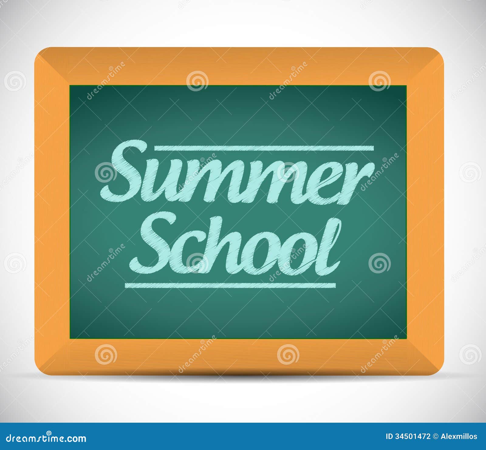 Summer School Banner Template With Cute Boy And Girl Sitting On Lawn ...