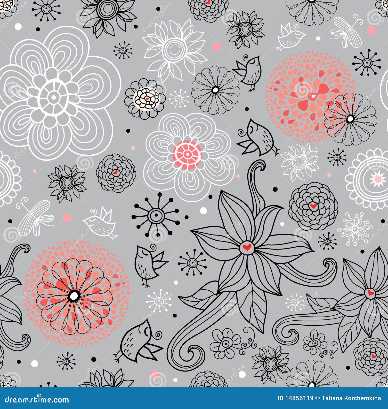 Summer Seamless Floral Texture Stock Vector - Illustration of textures ...