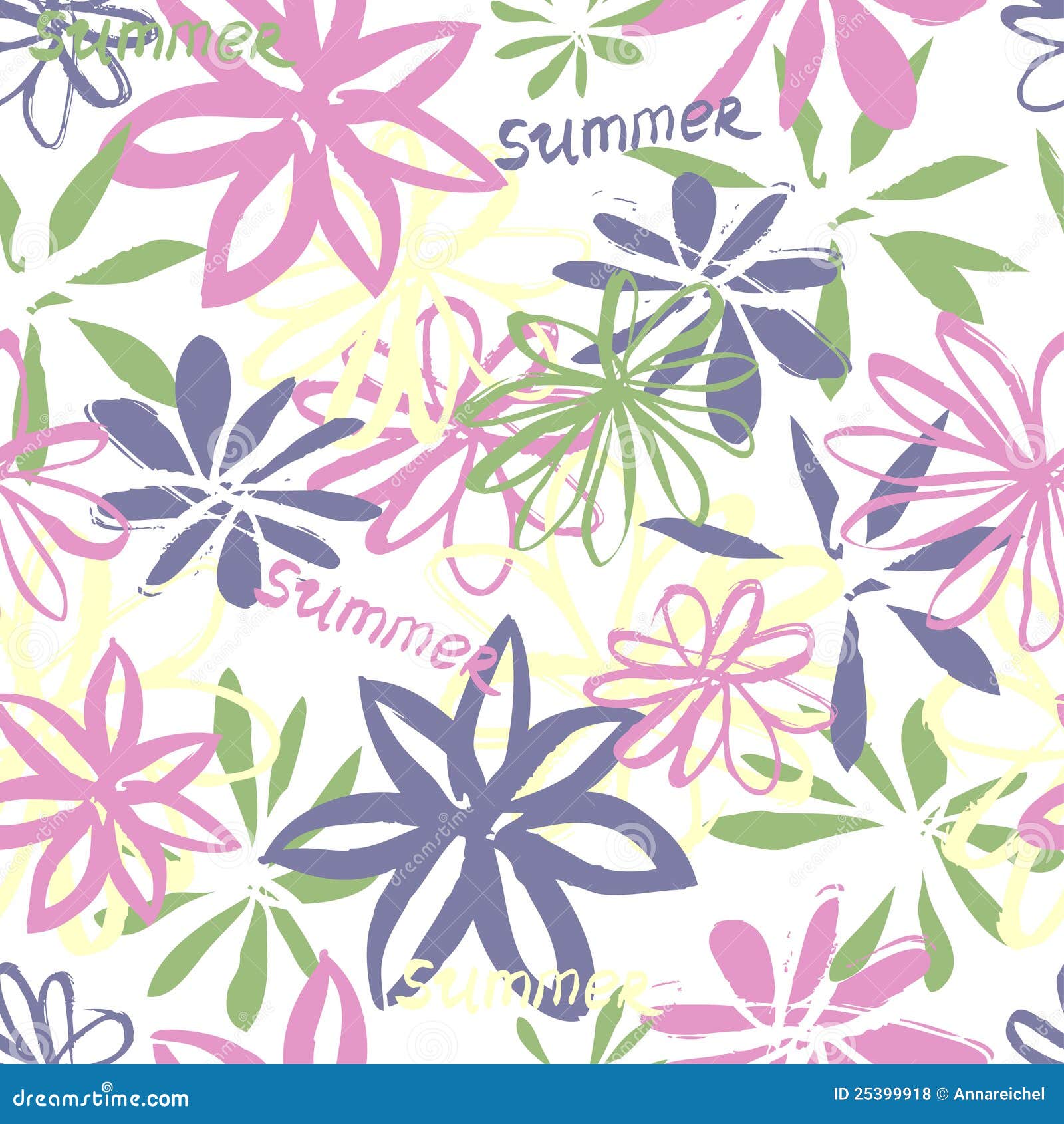 Summer seamless pattern stock vector. Illustration of graphic - 25399918