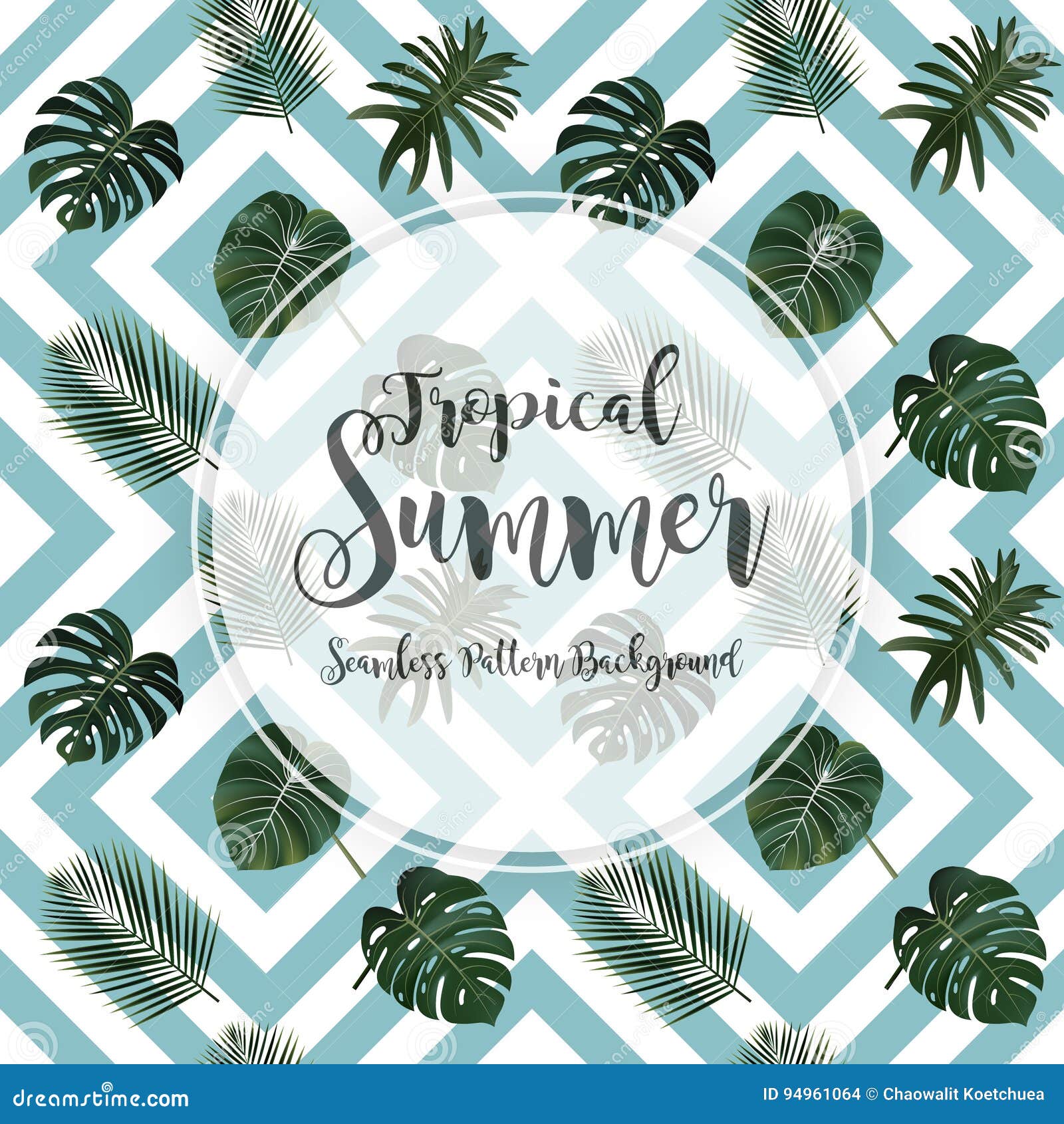 Summer Seamless Pattern Background Stock Illustration - Illustration of ...