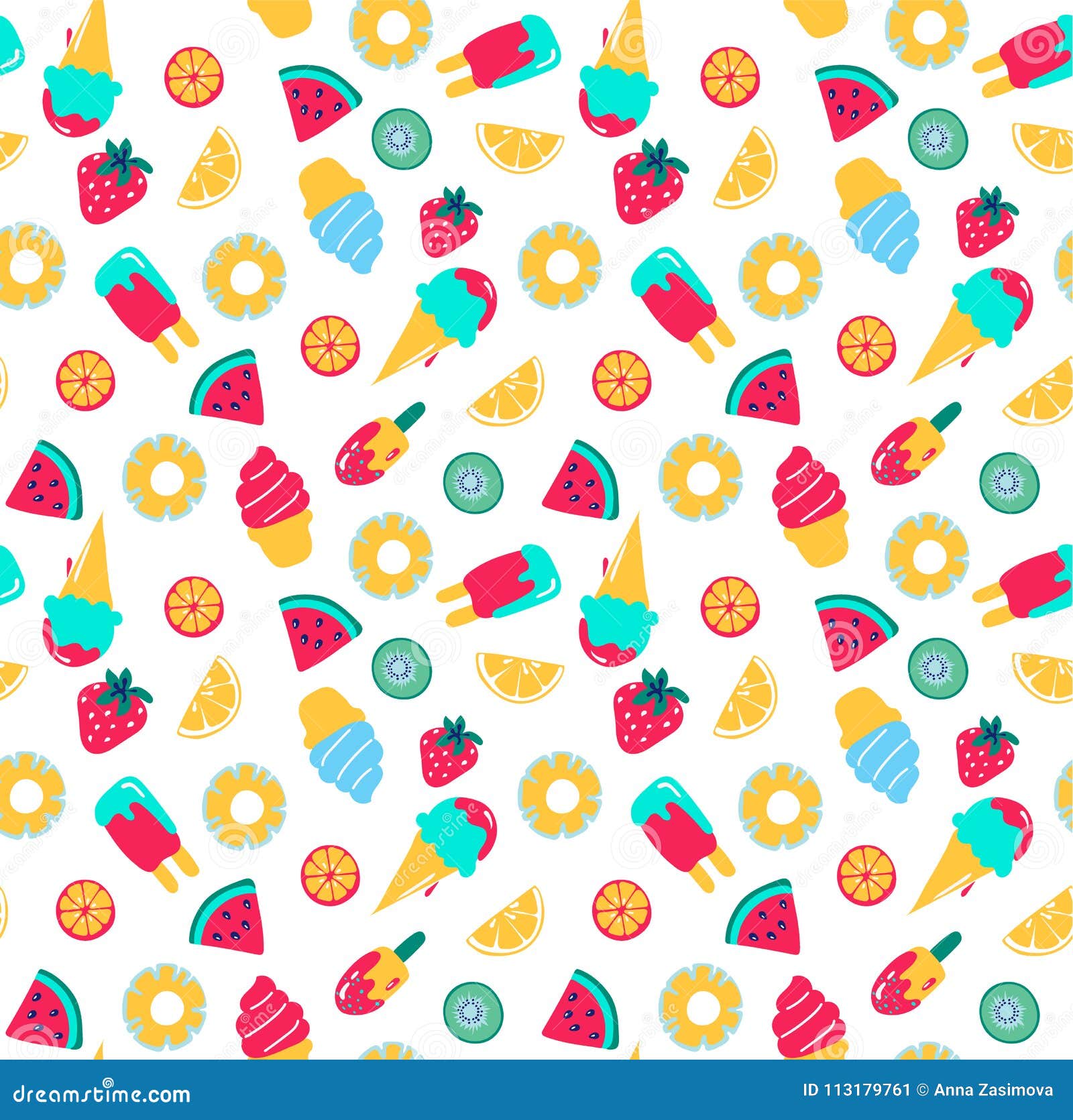 Summer Seamless Pattern. Seamless Background . Vector Illustration 10 ...