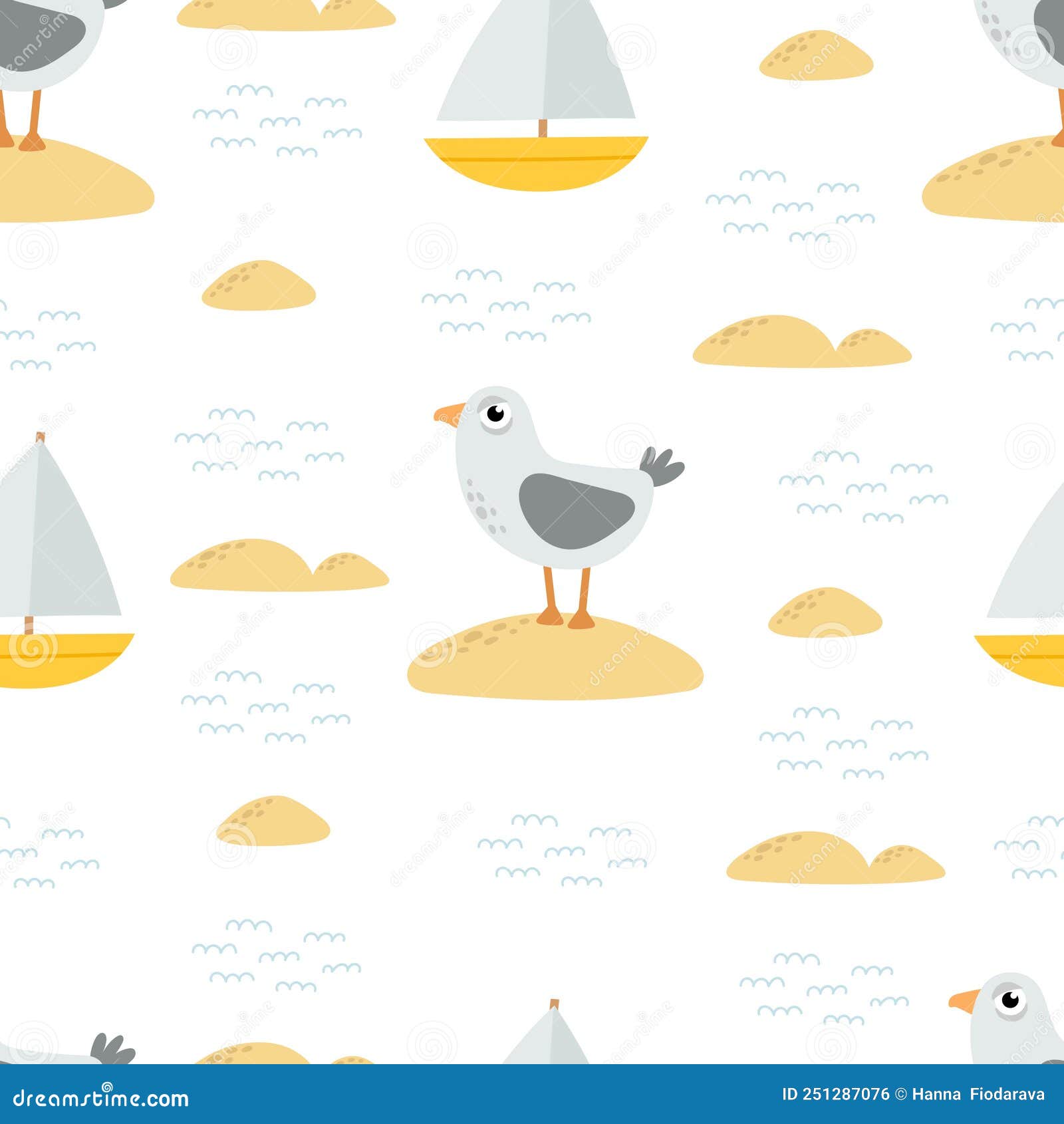 Cartoon Gull. Comic Seagull On Stone. Crazy Bird Character. Funny ...