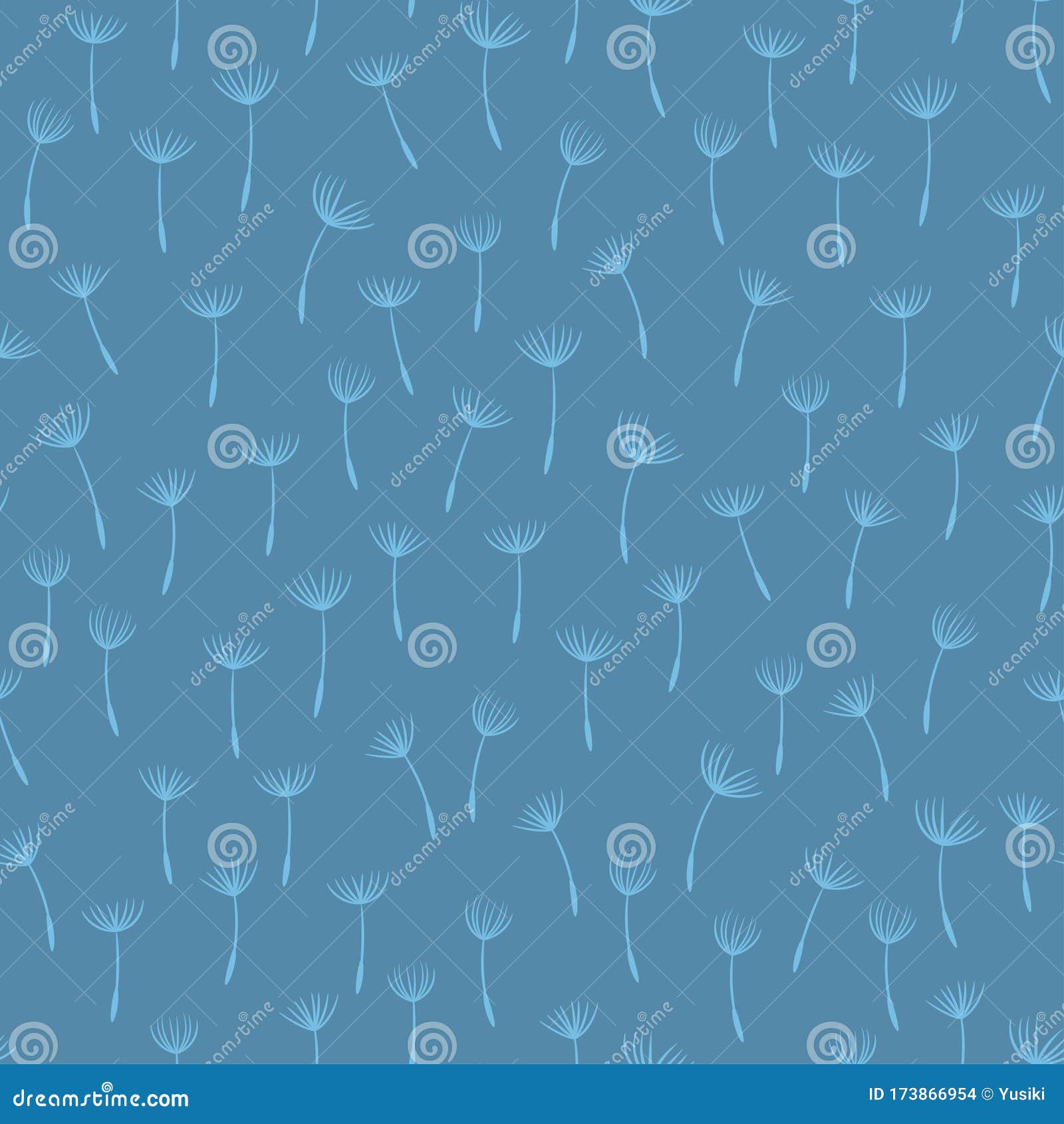Summer Seamless Pattern with Flying Dandelions .Vector Stock ...