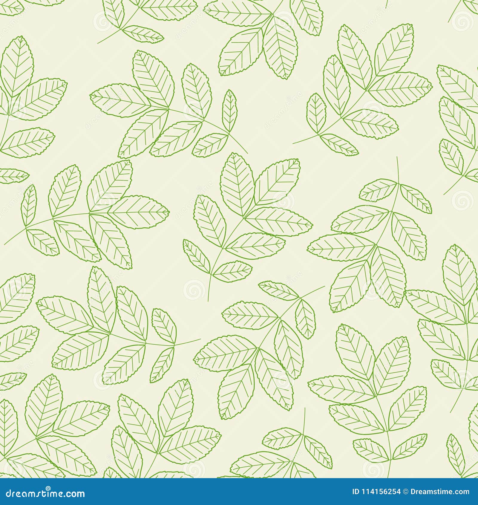 Summer Seamless Pattern Leaf Flying Leaf Stock Vector - Illustration of ...