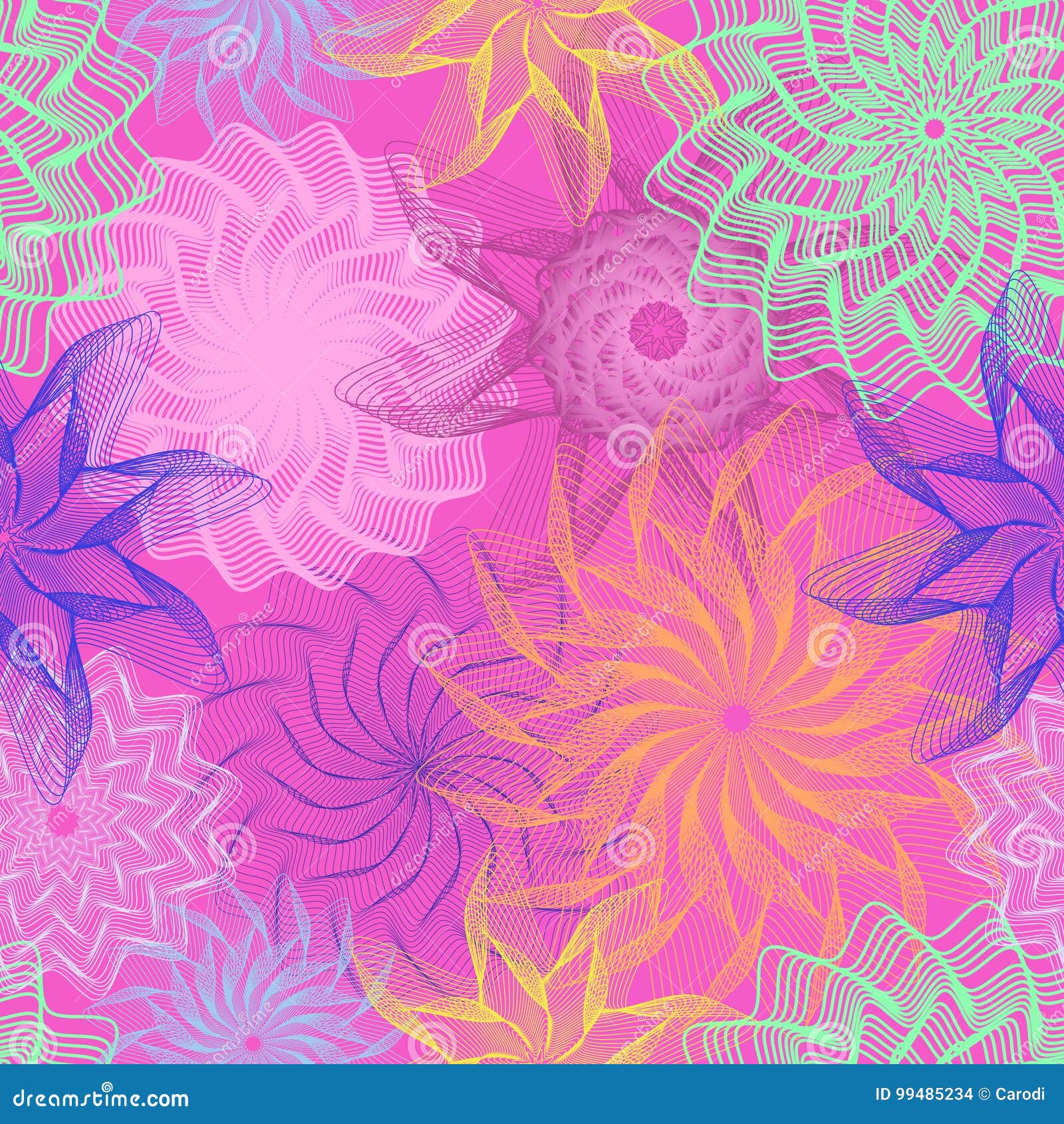 Summer Seamless Wallpaper, Vector Stock Vector - Illustration of ...