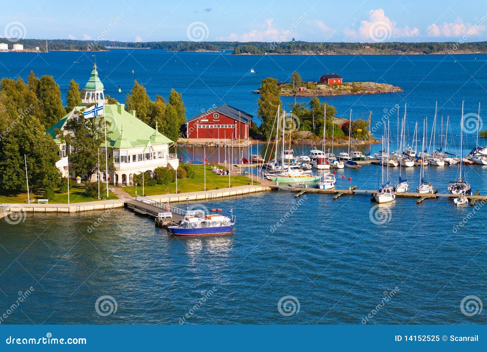 Summer Seascape in Helsinki, Finland Stock Image - Image of boat ...